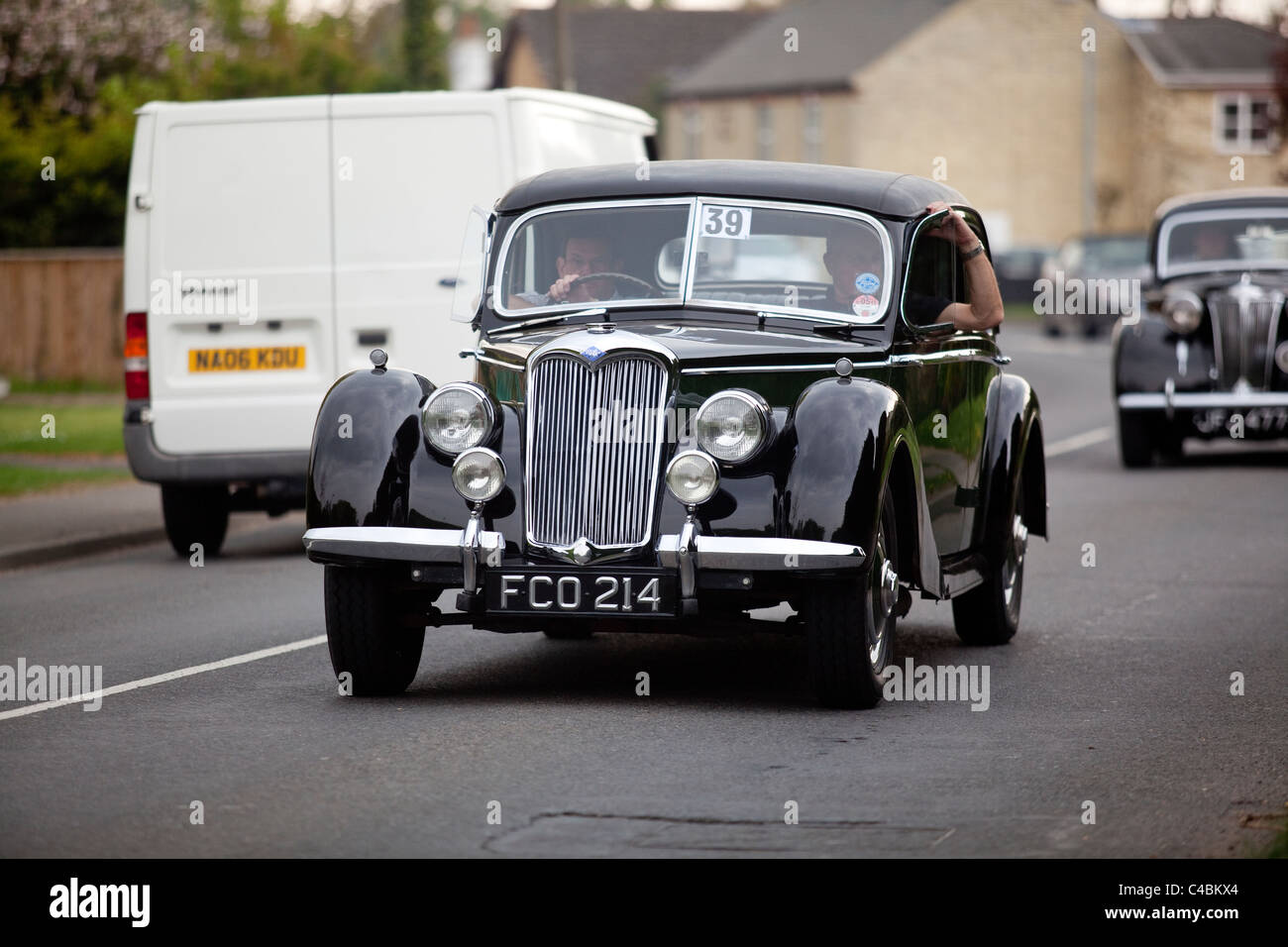 Riley at Histon and Cottenham car rally. Cambridge UK Stock Photo - Alamy
