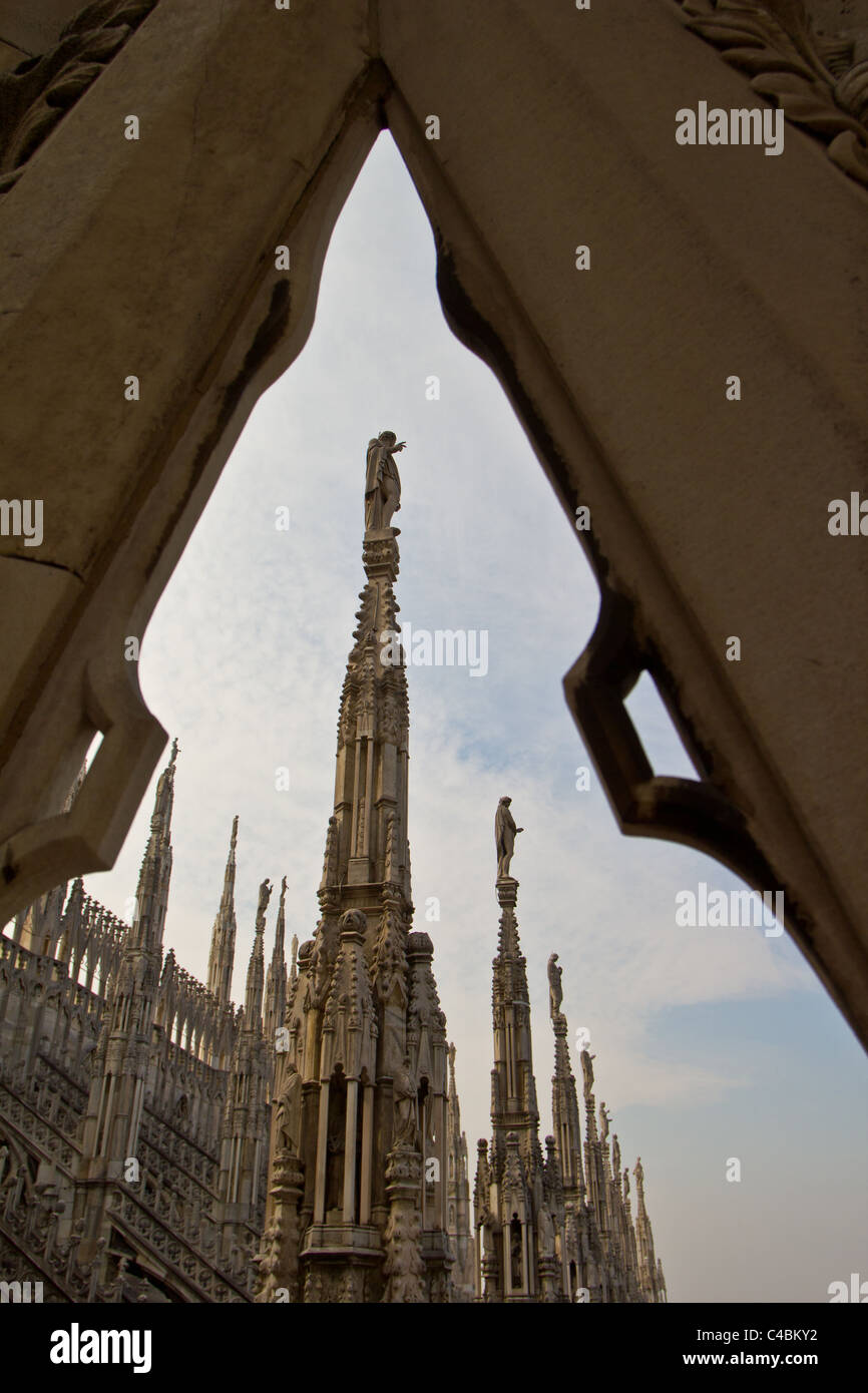 View through arch in the Duomo Milan Stock Photo - Alamy