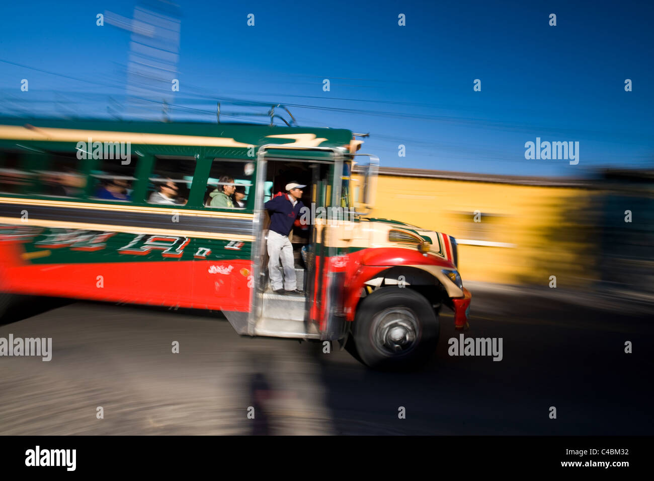 Chicken Bus, Antigua, Guatemala, Central America Stock Photo - Alamy