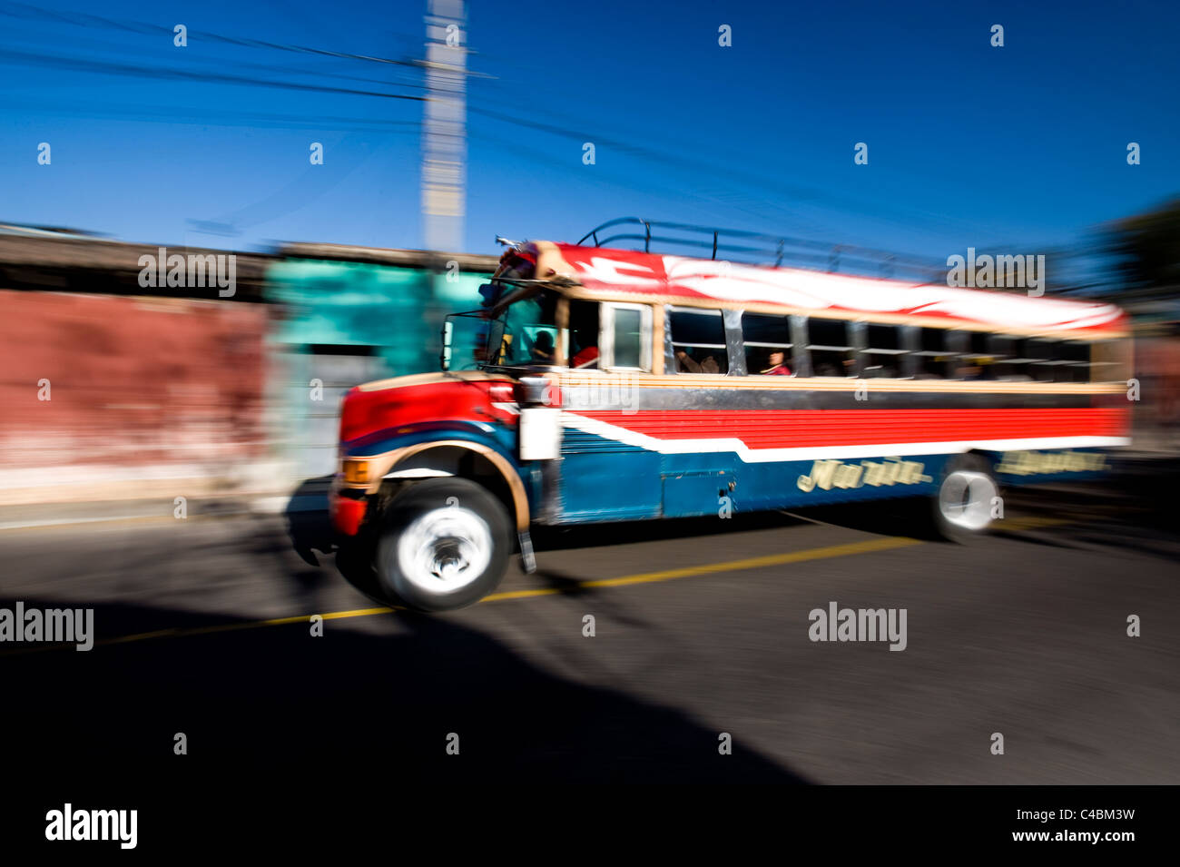 Chicken Bus, Antigua, Guatemala, Central America Stock Photo - Alamy