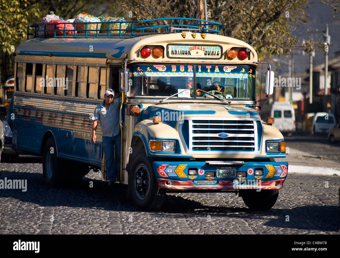 Chicken Bus, Antigua, Guatemala, Central America Stock Photo - Alamy