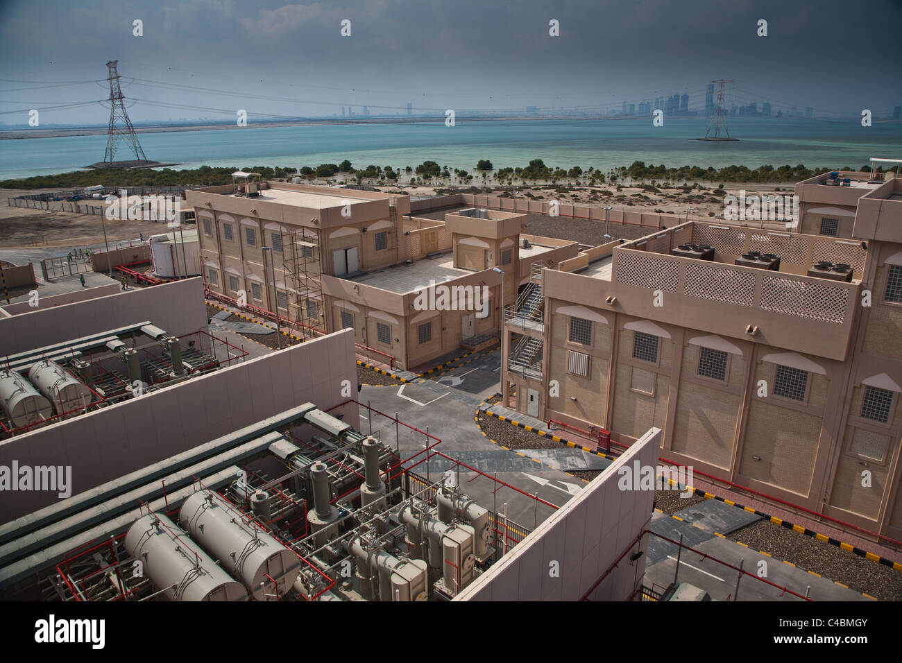 Saadiyat Island Sub Station Power Plant Abu Dhabi Stock Photo - Alamy