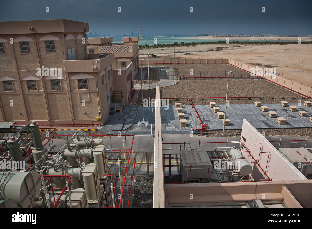 Saadiyat Island Sub Station Power Plant Abu Dhabi Stock Photo - Alamy