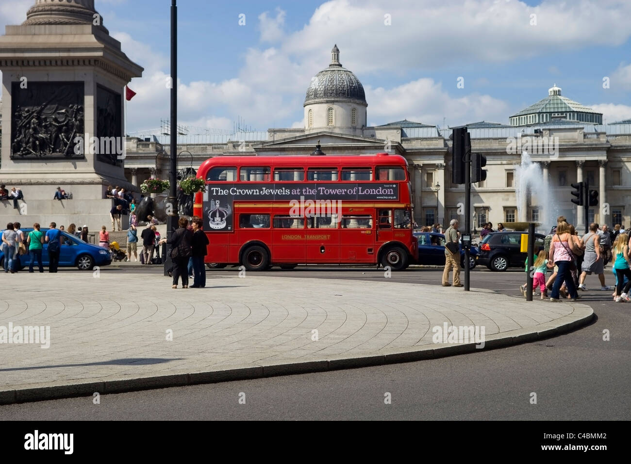 Routemaster Bus in Trafalgar Square London Stock Photo - Alamy