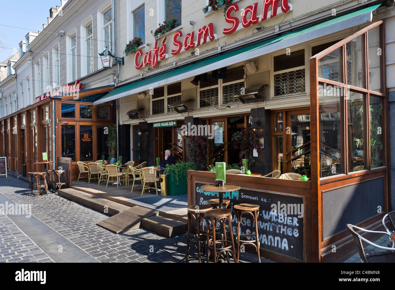 Cafe in the Grote Markt (Main Square, Breda, Netherlands Stock Photo ...