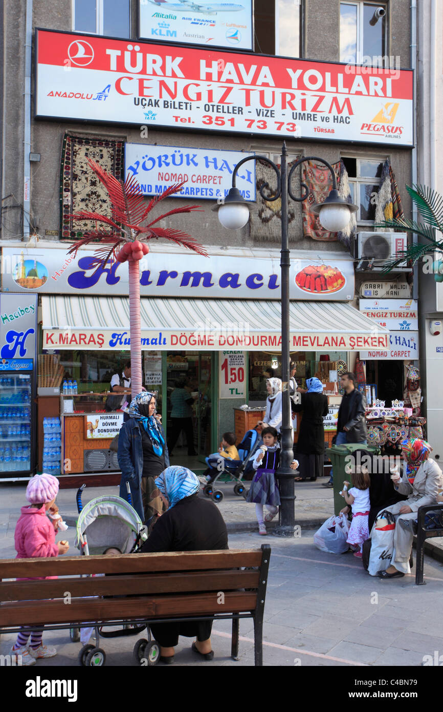 Turkey, Konya, street scene, shops, people Stock Photo - Alamy