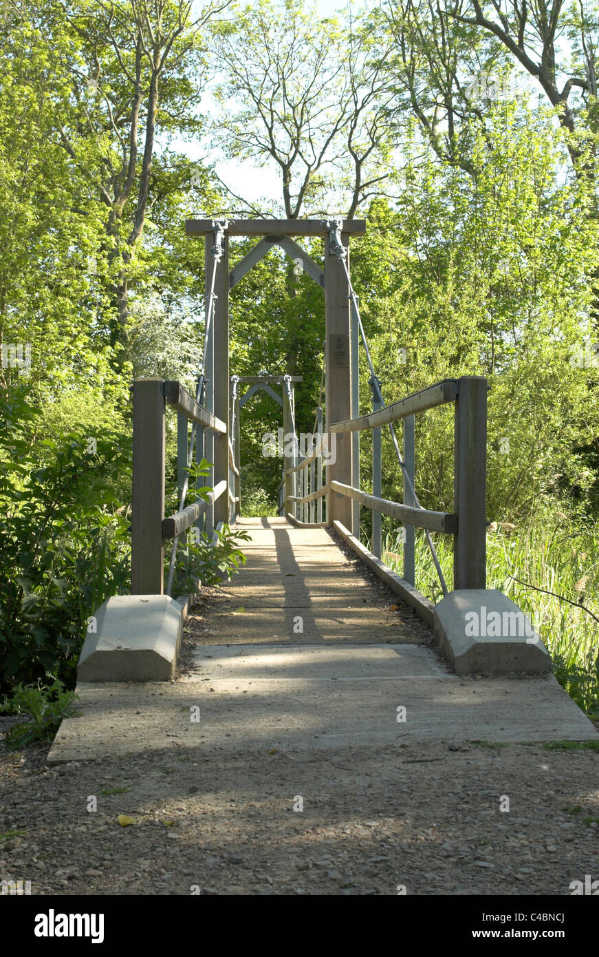 The North Stoke Suspension Bridge built by the Gurkhas in West Sussex ...
