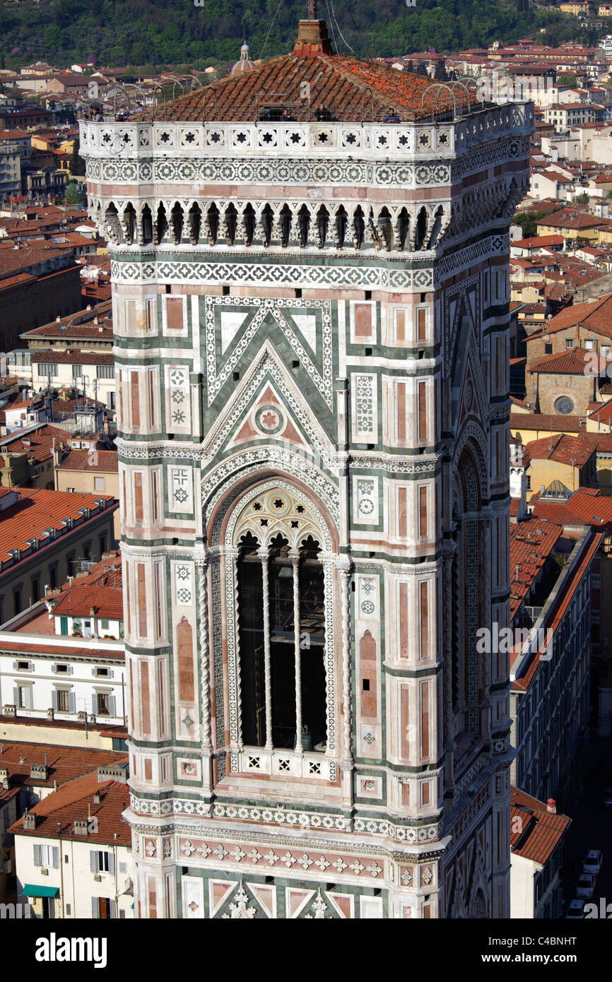 Giotto bell tower seen from Brunelleschi's cupola, Florence, Italy ...