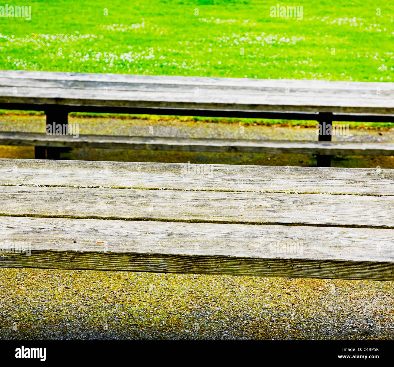 picnic tables in park Stock Photo - Alamy