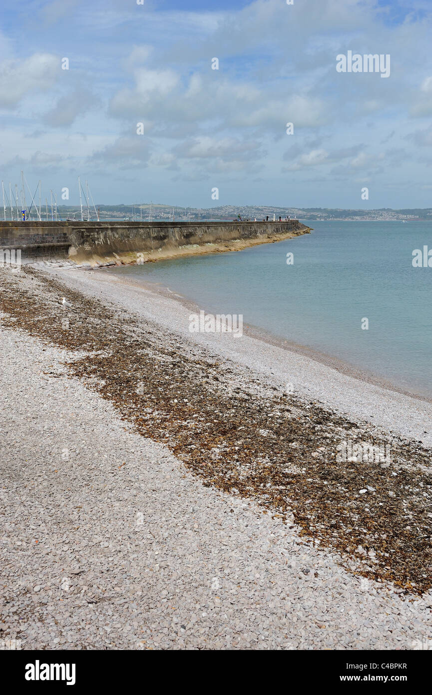 breakwater beach brixham devon england uk Stock Photo - Alamy