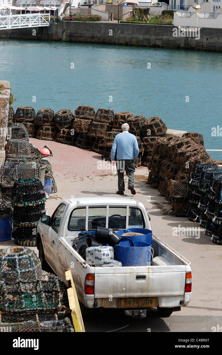 brixham quayside devon england uk Stock Photo - Alamy