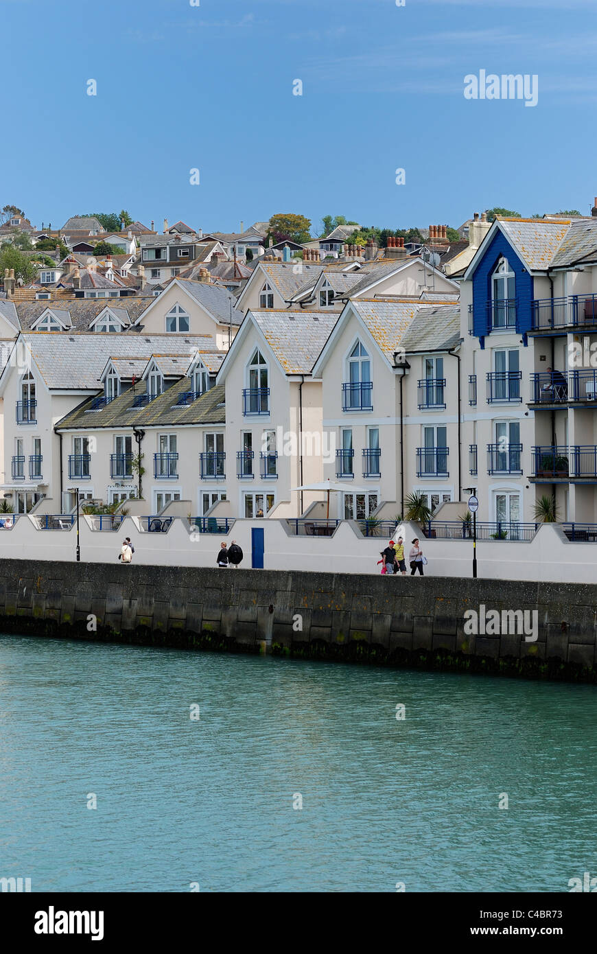 quayside property brixham devon england uk Stock Photo - Alamy