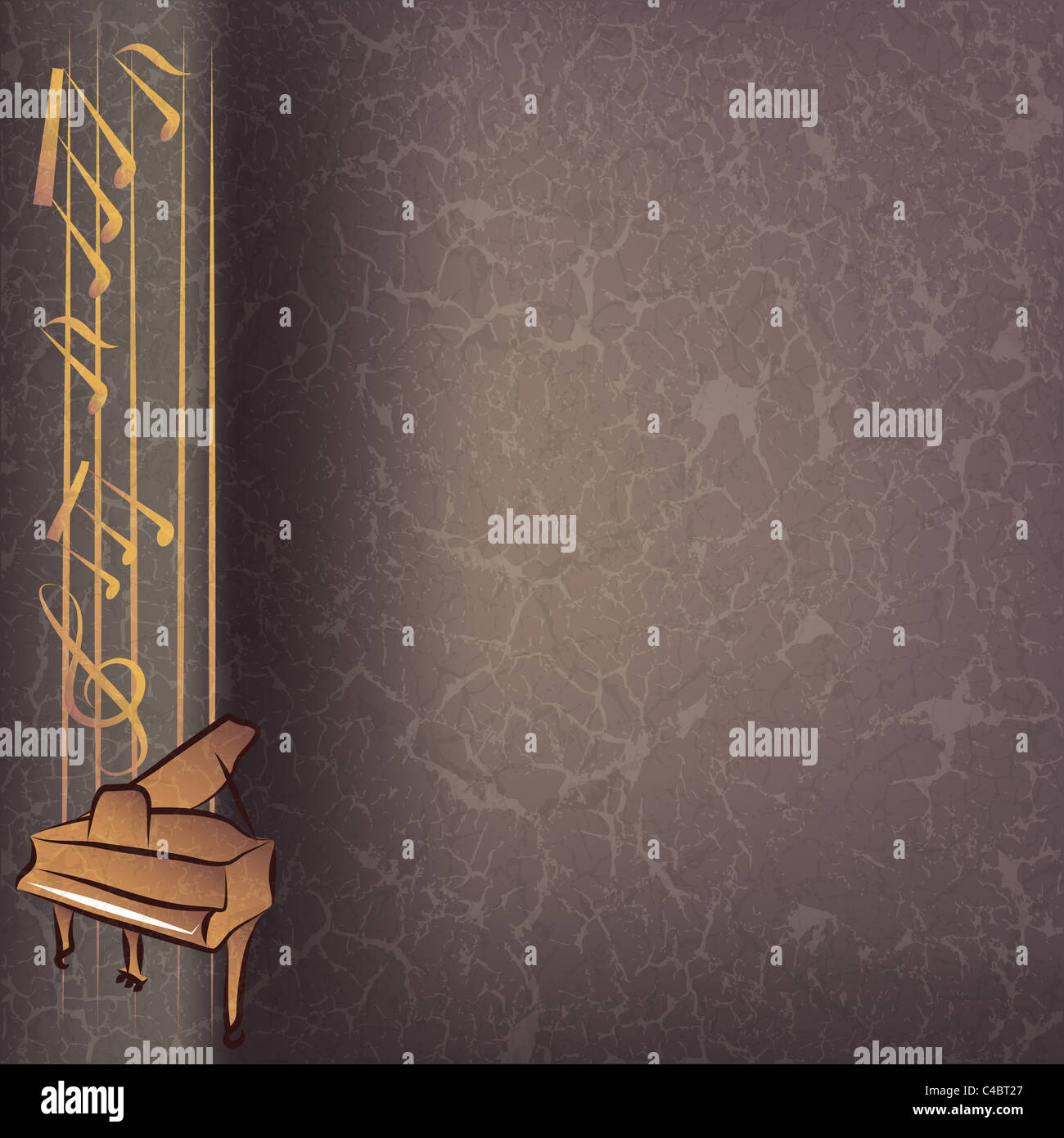 abstract music dark background with piano and notes Stock Photo - Alamy