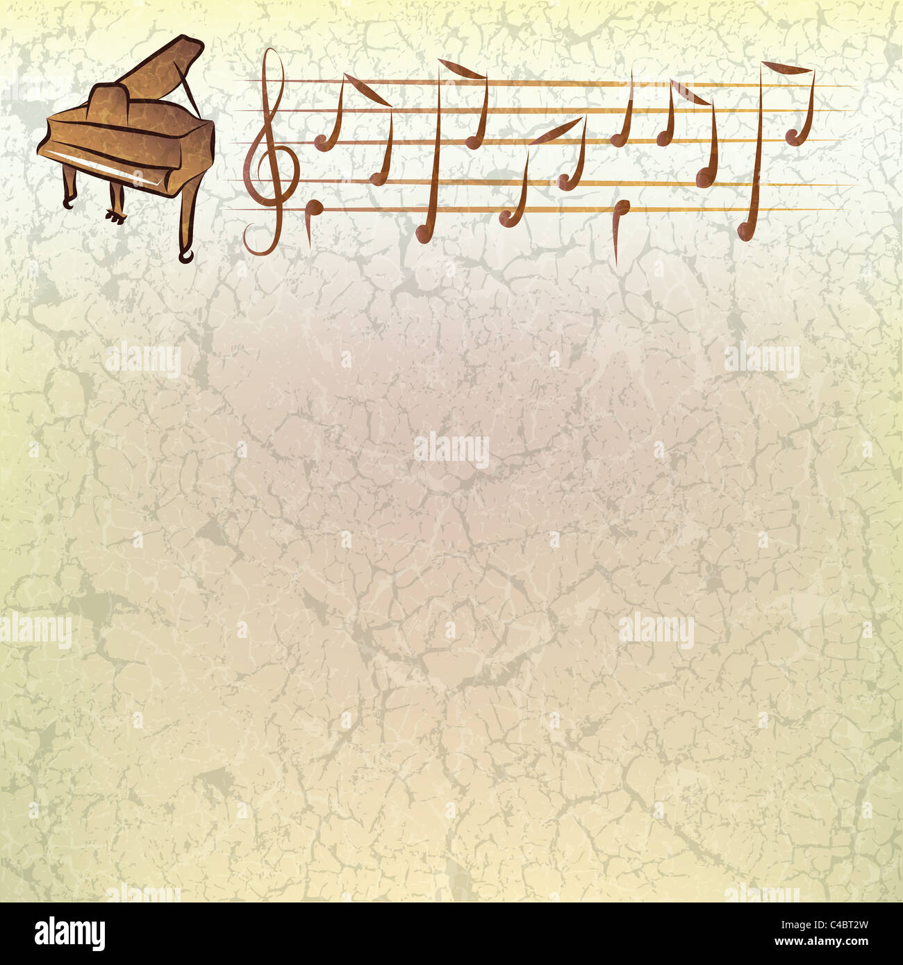Grunge illustration music notes hi-res stock photography and images - Alamy