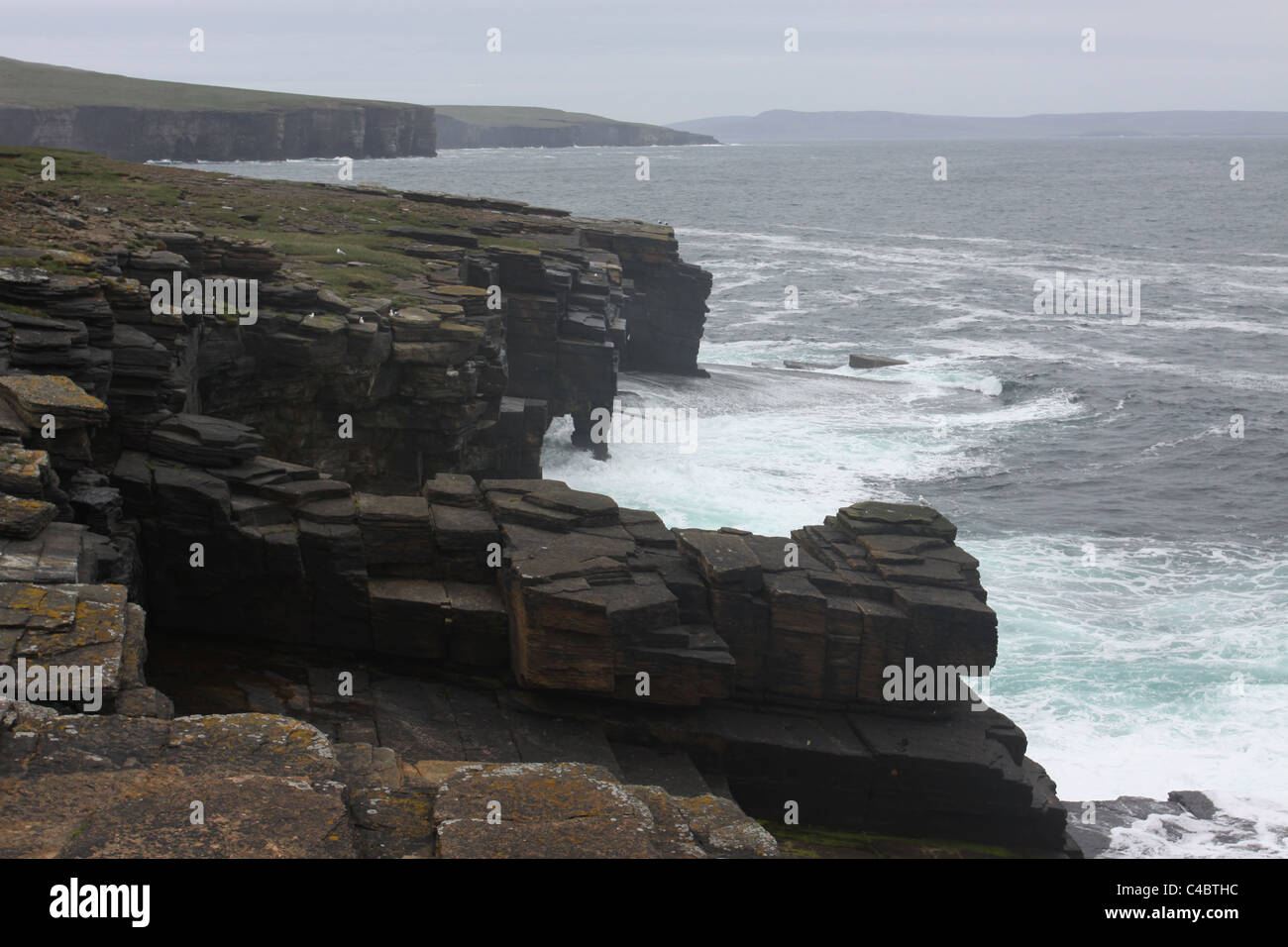Cliffs on west coast of Westray Orkney Scotland May 2011 Stock Photo ...