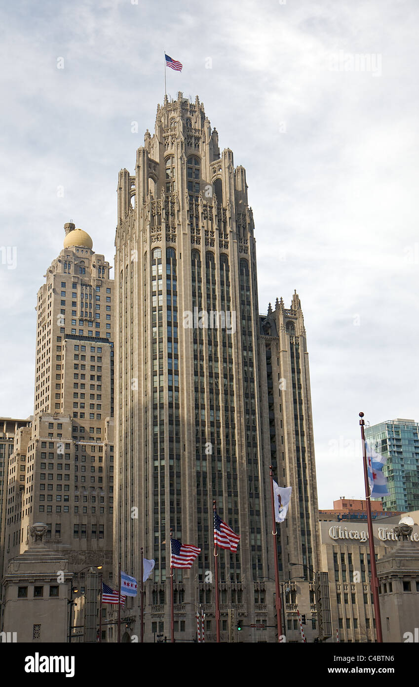 The Chicago Tribune Building Stock Photo - Alamy