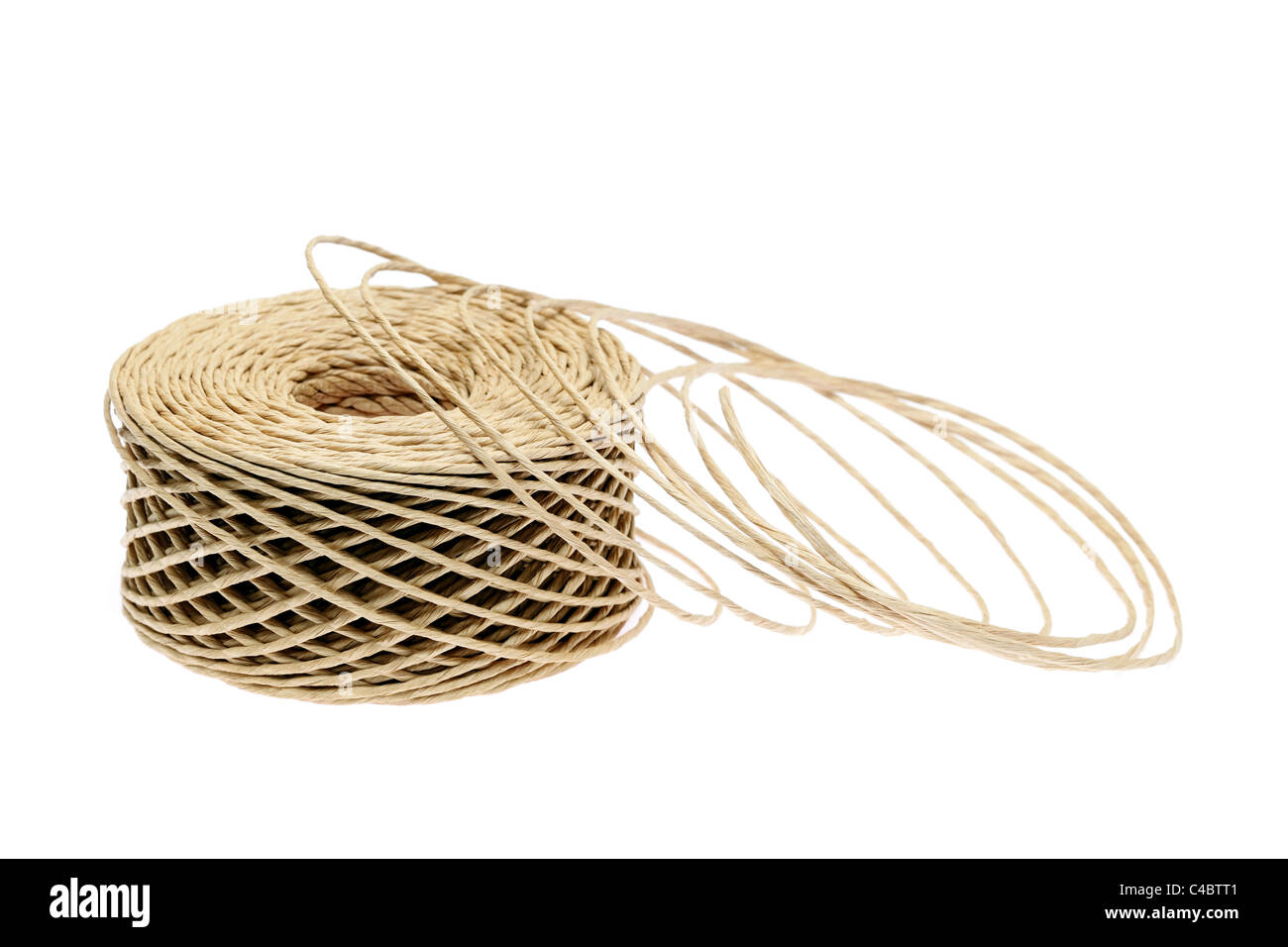 String hank isolated on white background Stock Photo - Alamy