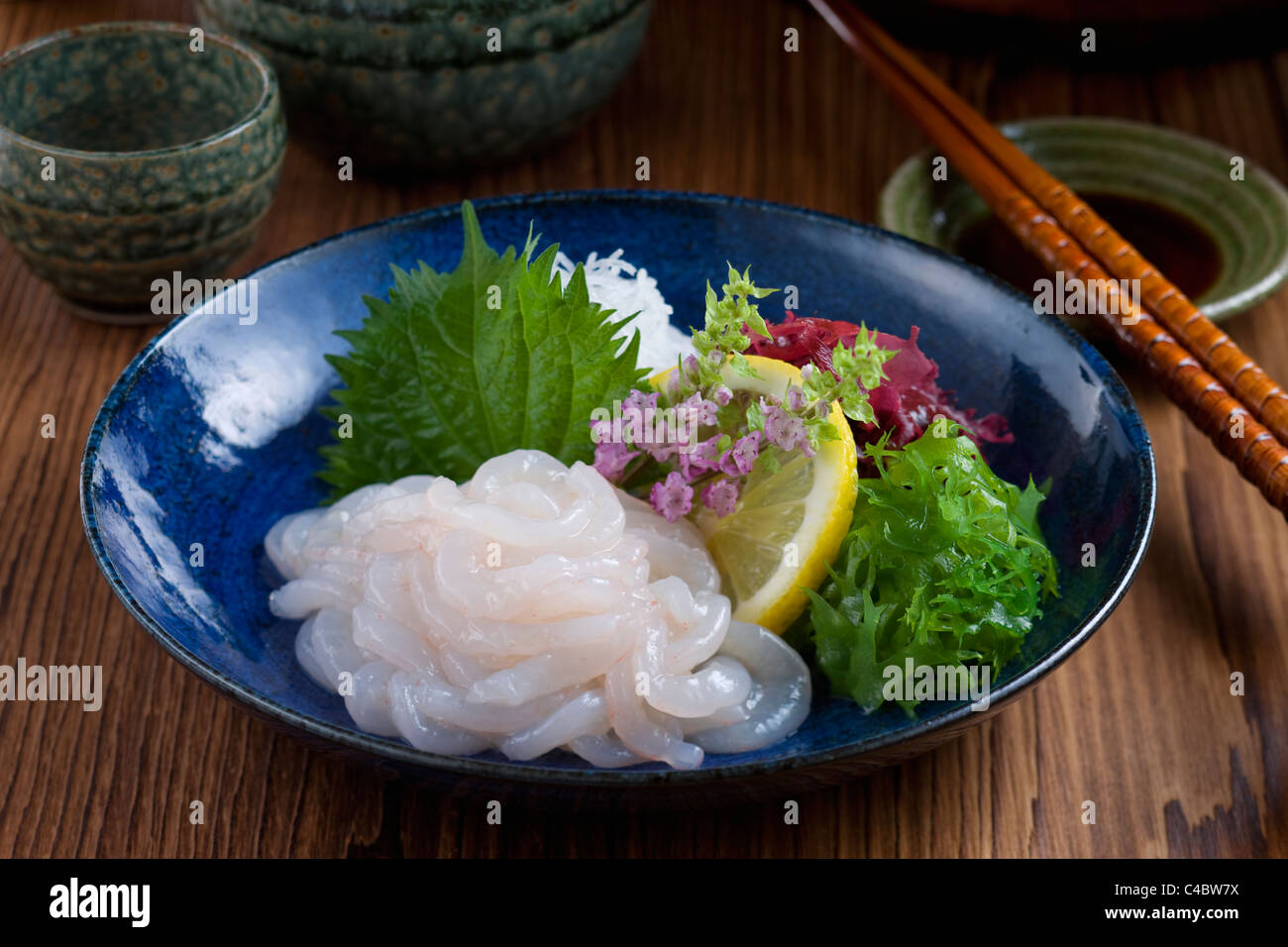 Sashimi of shira-ebi Stock Photo - Alamy