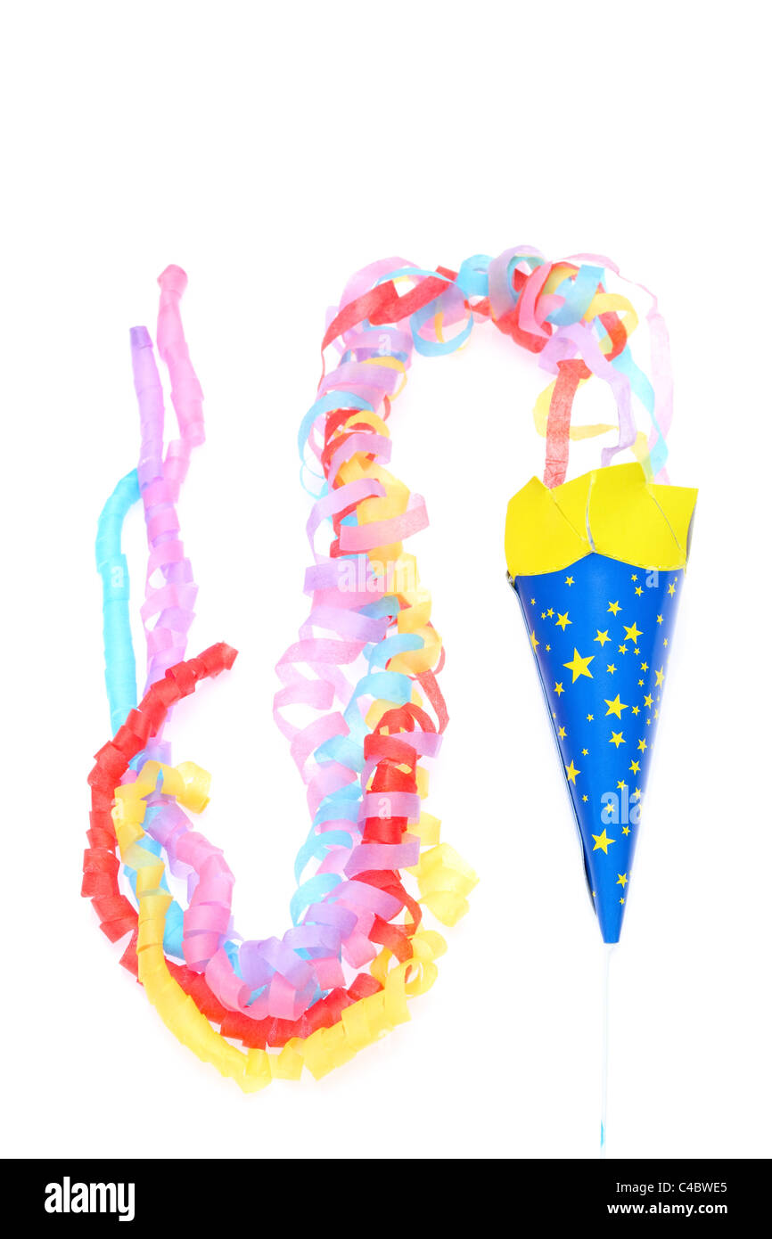Party popper isolated on white background Stock Photo - Alamy
