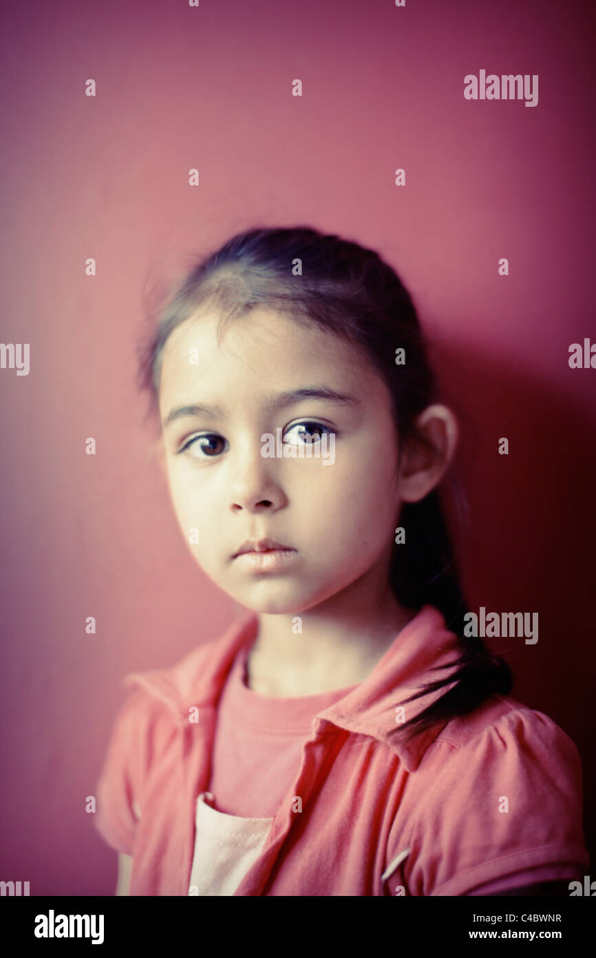 Portrait in pink Stock Photo - Alamy