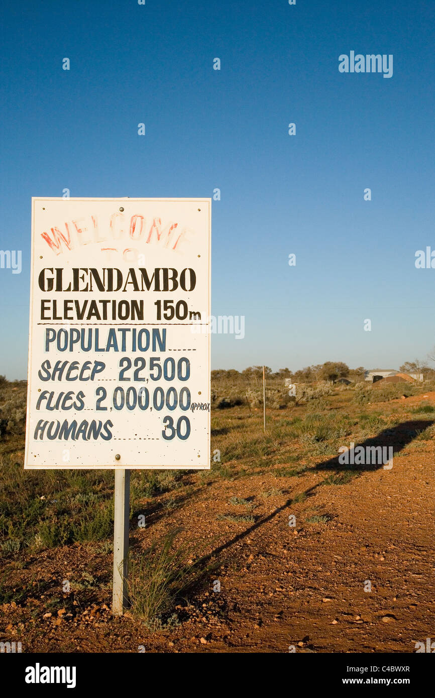Glendambo Sign, Stuart Highway, Outback, South Australia, Australia ...