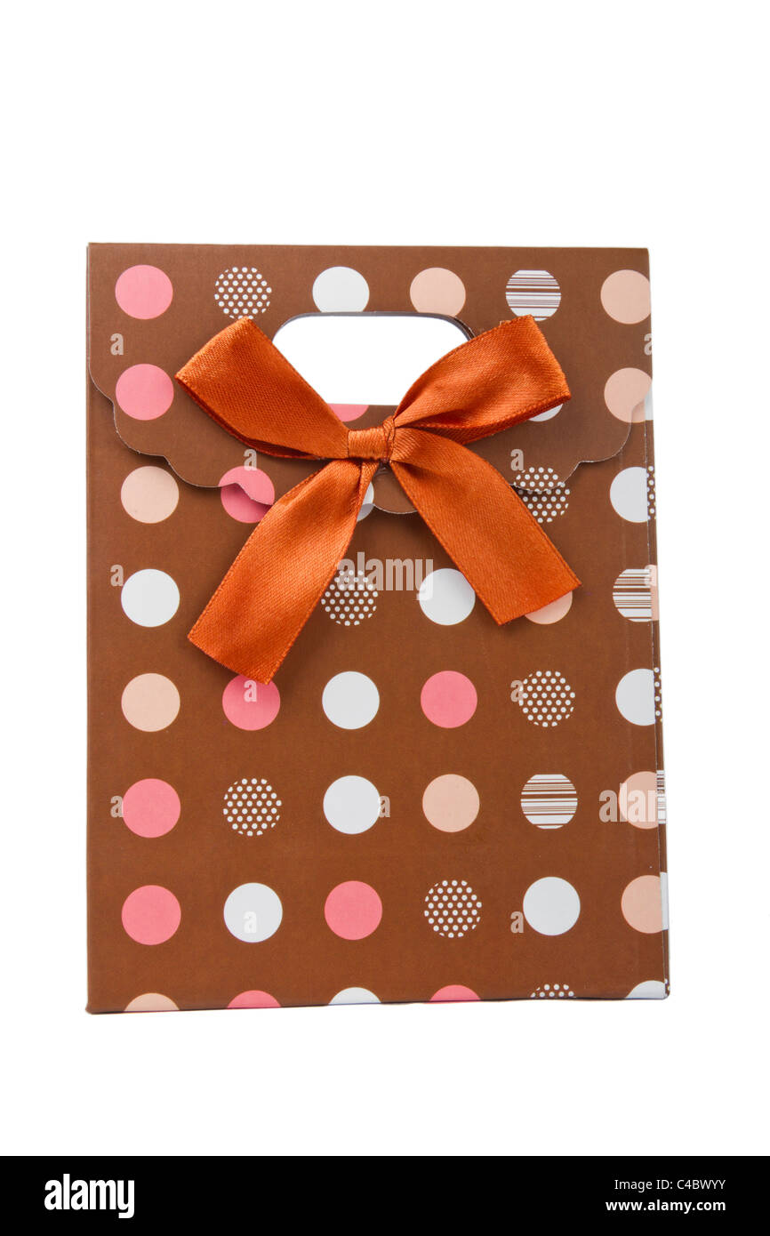 a colorful gift bag isolated on white Stock Photo - Alamy