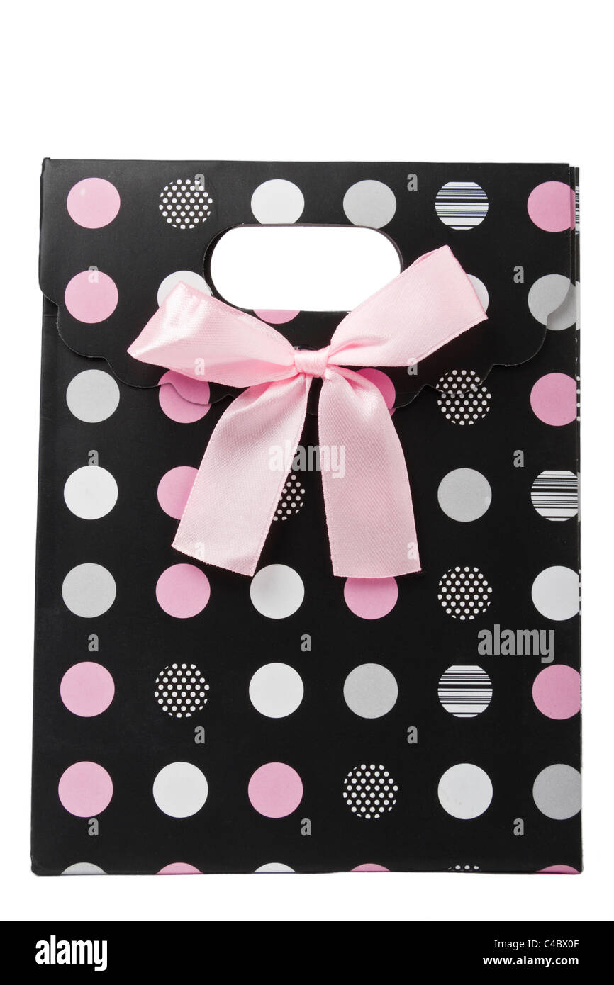 a colorful gift bag isolated on white Stock Photo - Alamy