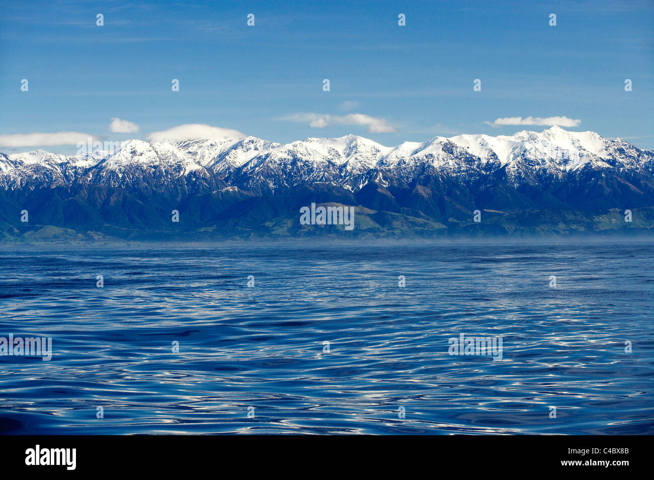 Seaward Kaikoura Ranges, Kaikoura, South Island, New Zealand Stock ...