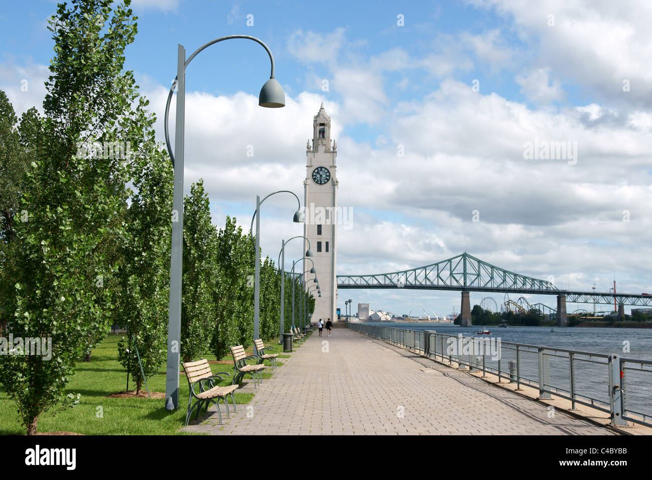 Montreal clock tower located at the entrance of the old port of the ...
