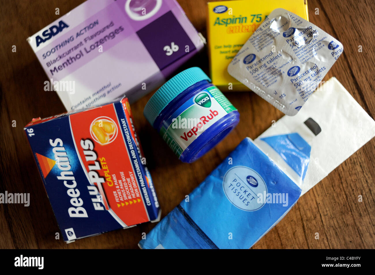 Assortment of remedies to help wth the treatment and cure of colds and ...