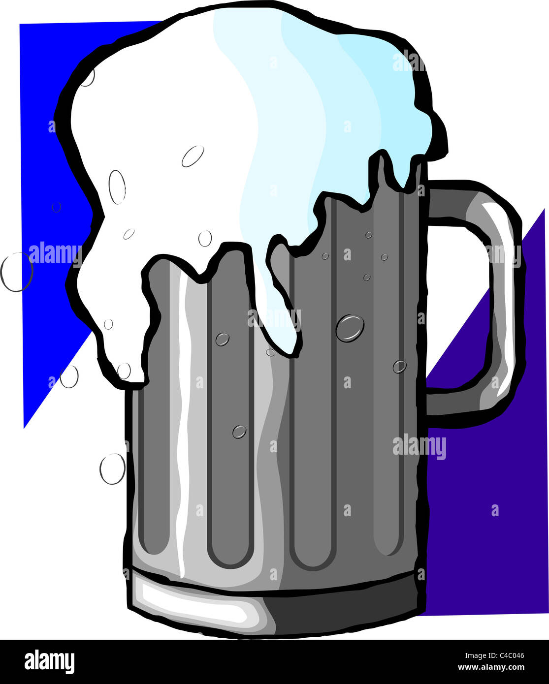beer mug overflowing Stock Photo - Alamy