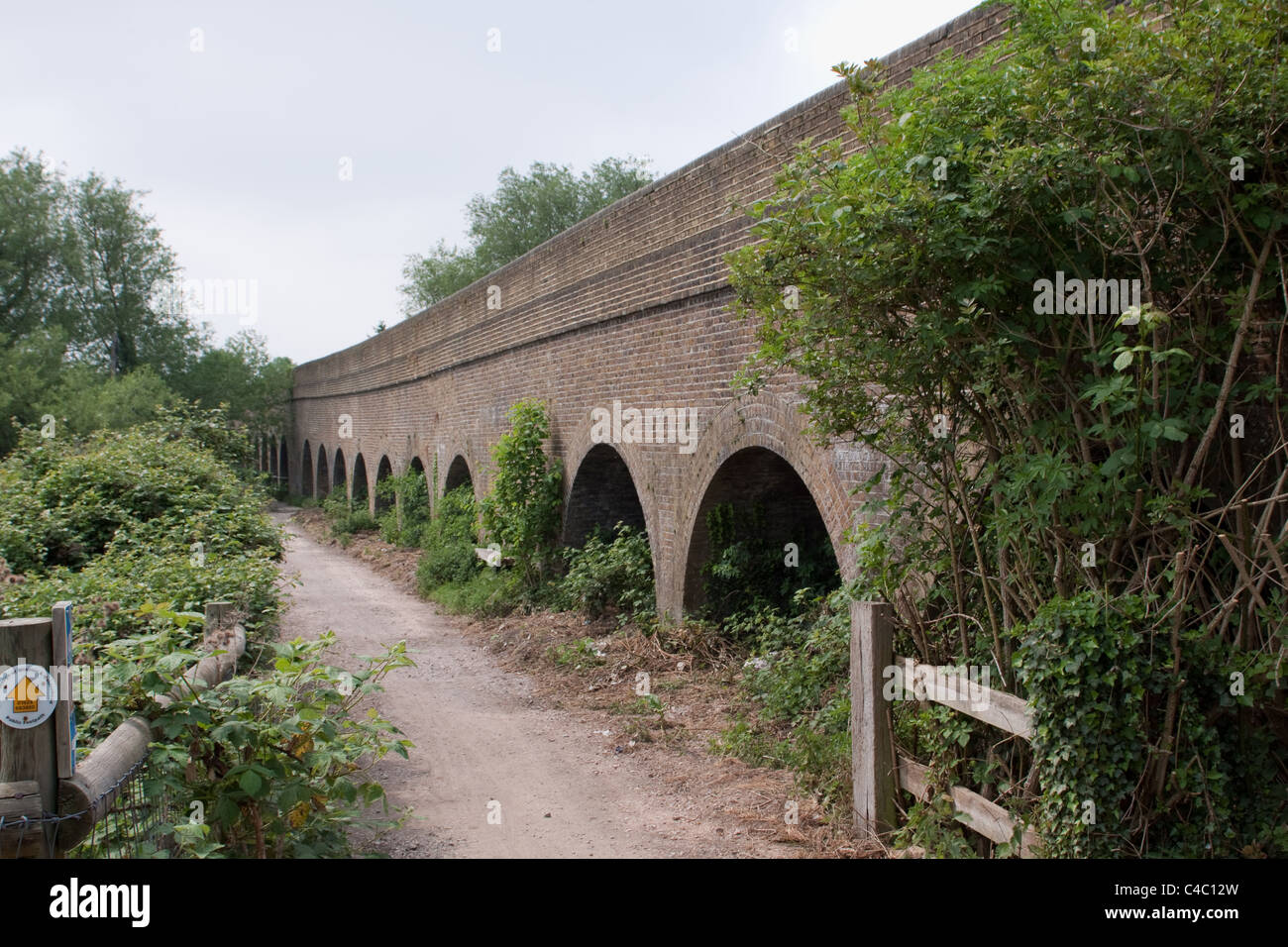 Brick Viaduct carrying the Slough to Windsor & Eton Railway Line Stock ...