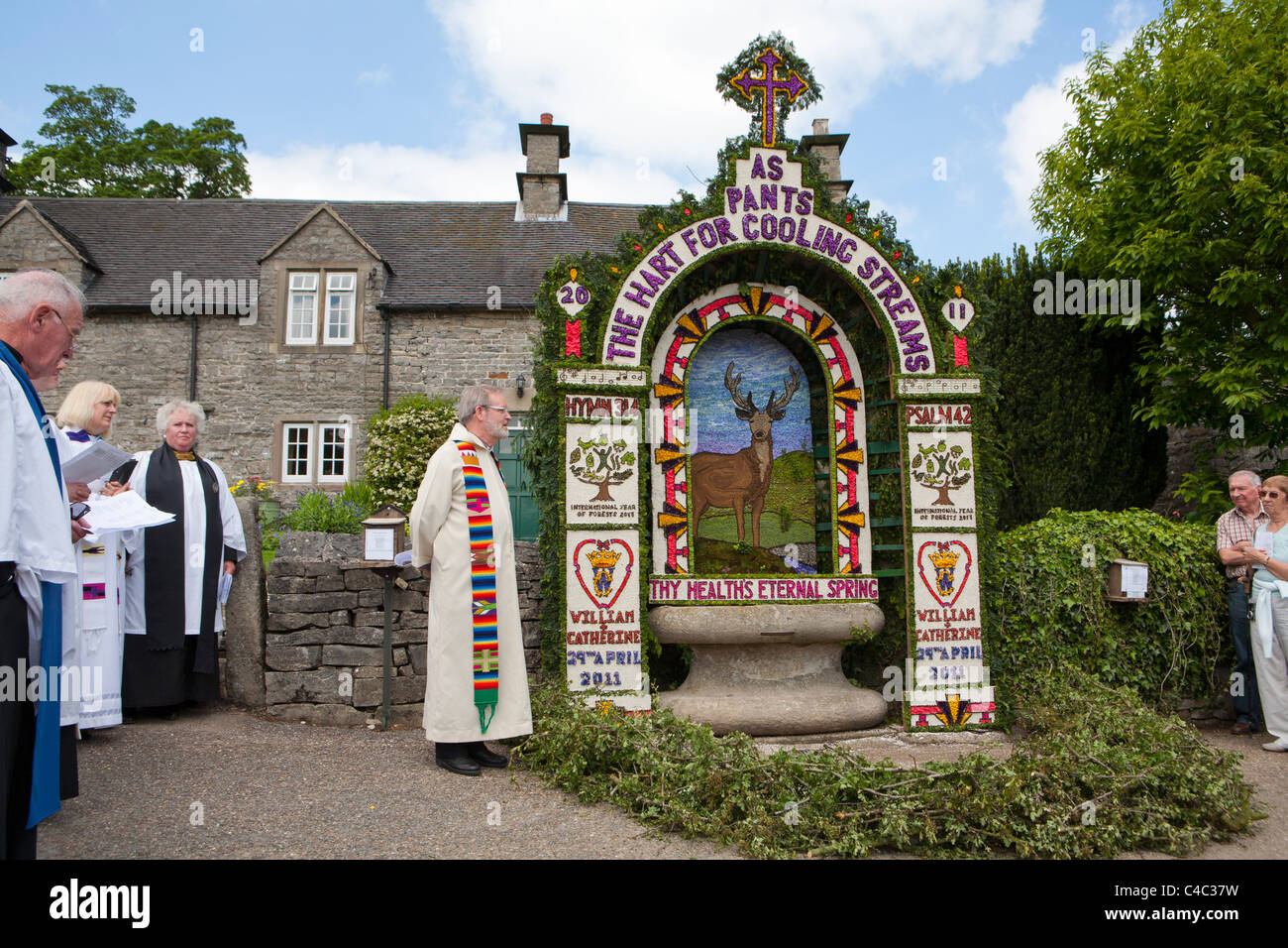Tissington Well Dressing, Blessing Ceremony, Tissington, Derbyshire ...