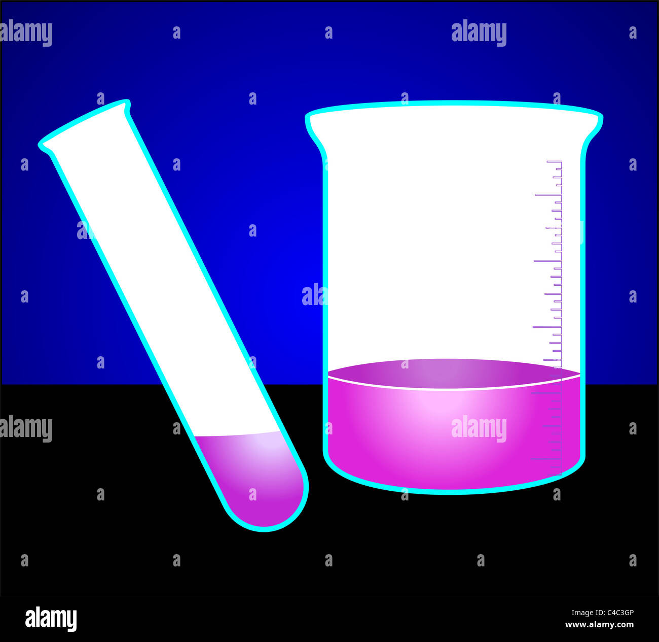 glassware in laboratory Stock Photo - Alamy