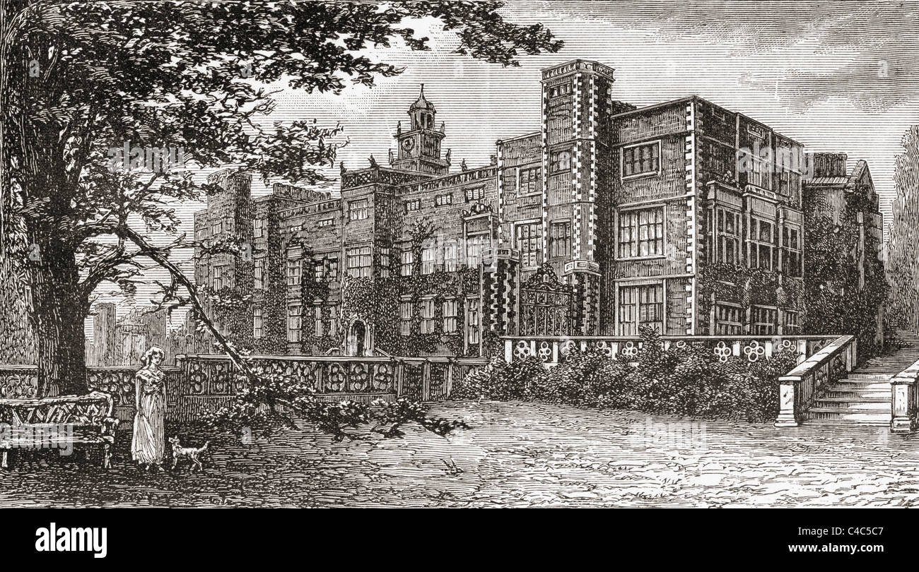 Hatfield House, Hatfield, Hertfordshire, England in the late 19th ...