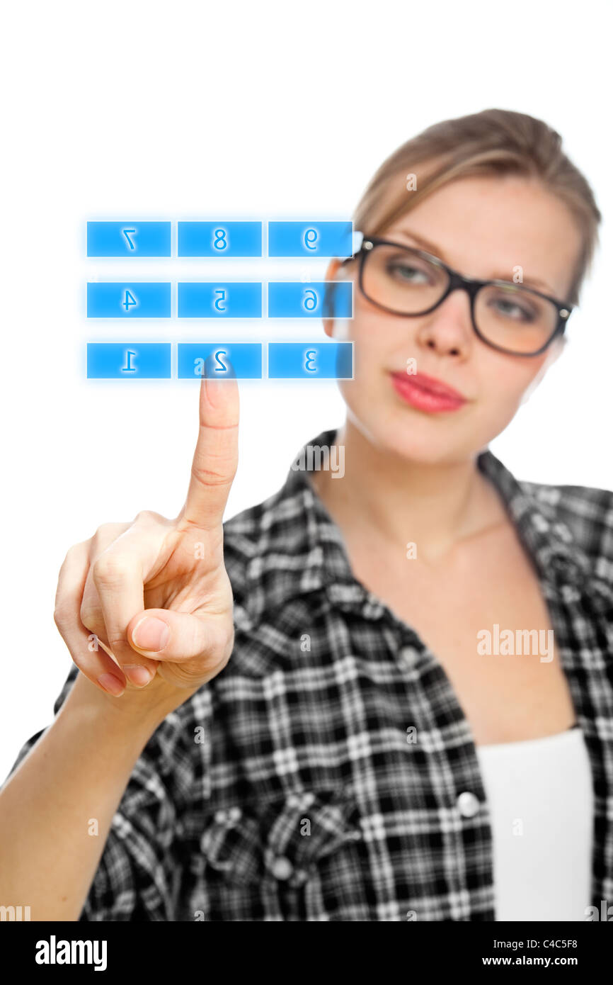 Blue touch screen numeric keypad hi-res stock photography and images ...
