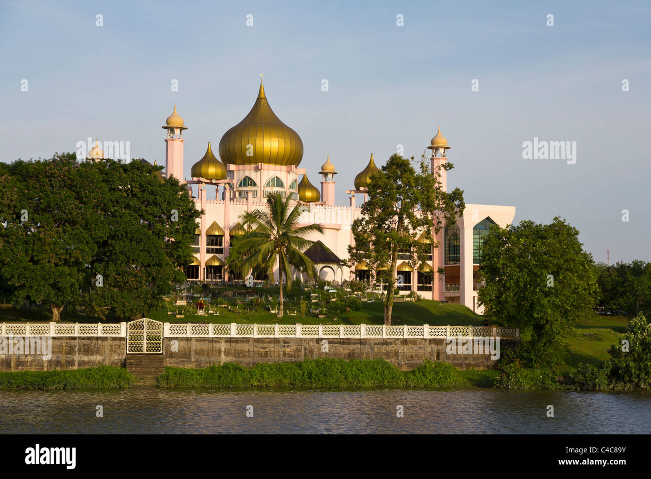 Sarawak State Mosque and Muslim cemetery in Kuching, Borneo, Malaysia ...