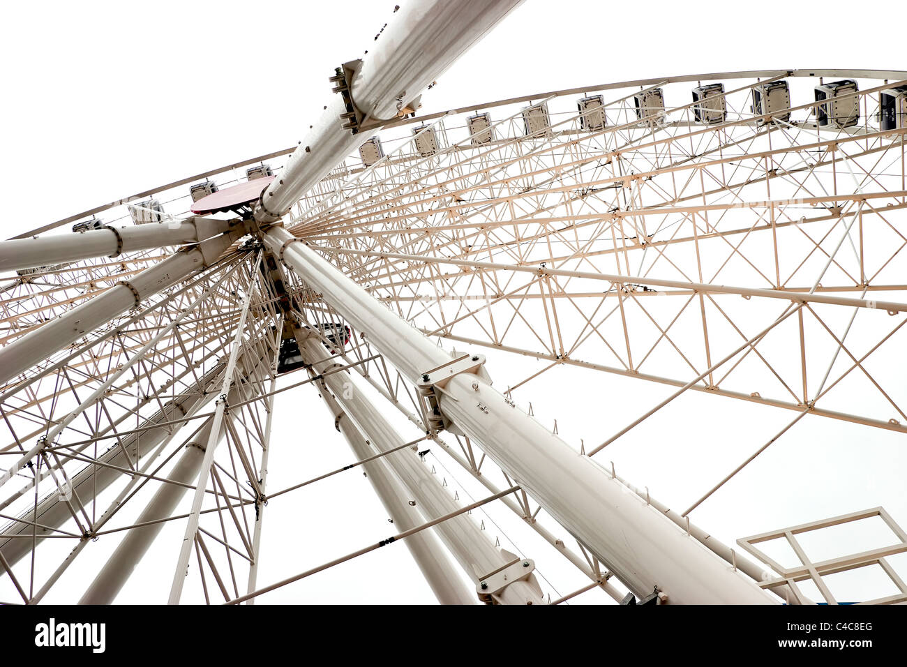 White ferris wheel Stock Photo - Alamy