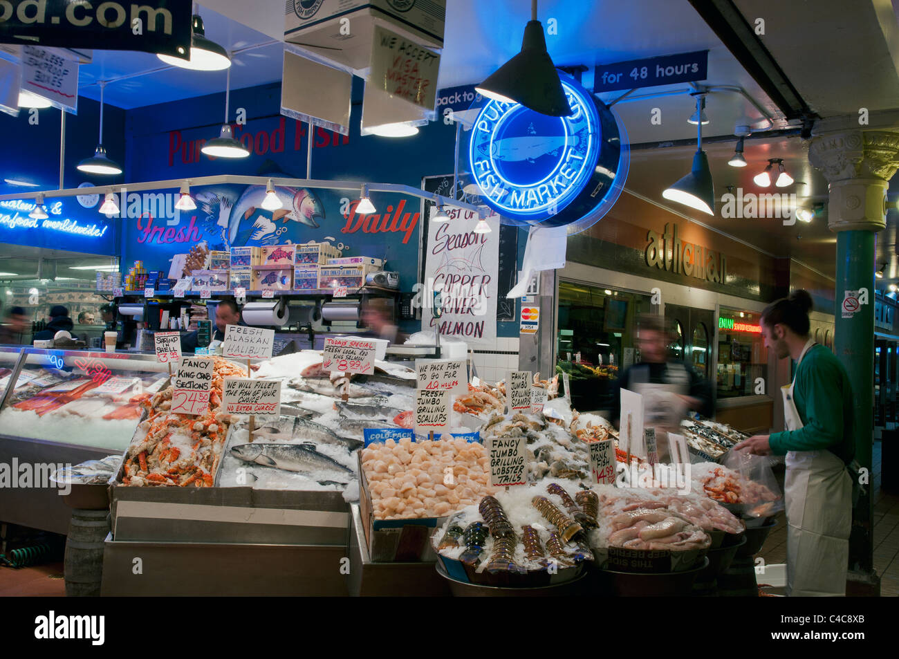Seattle food public market hi-res stock photography and images - Alamy
