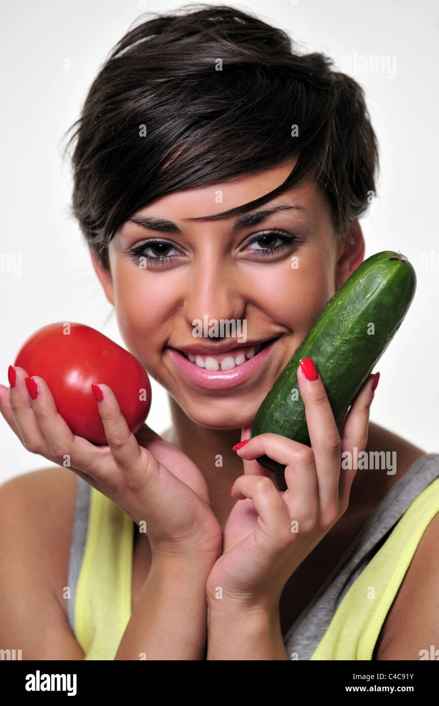 apetit, cucumber, diet, food, health, tomato, vegetable,Eating ...