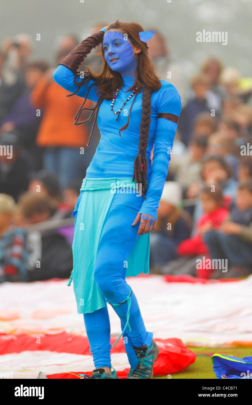 Paraglider's costume contest at Coupe Icare 2010, Saint Hilaire du ...