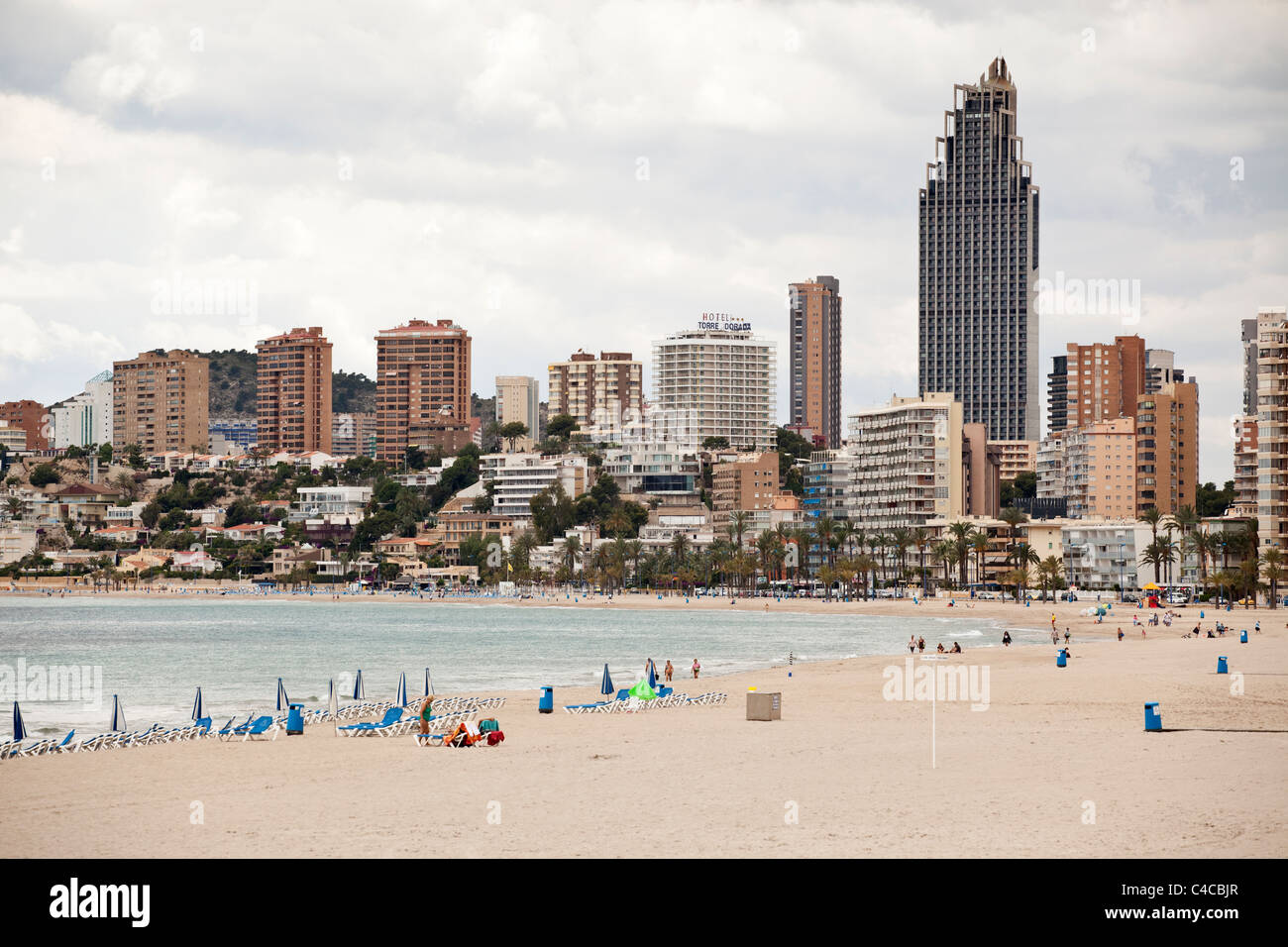 Views of the Poniente area of Benidorm, Spain on the Costa del Sol ...
