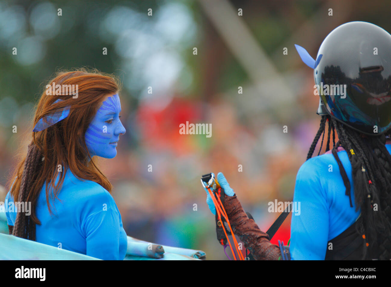Paraglider's costume contest at Coupe Icare 2010, Saint Hilaire du ...