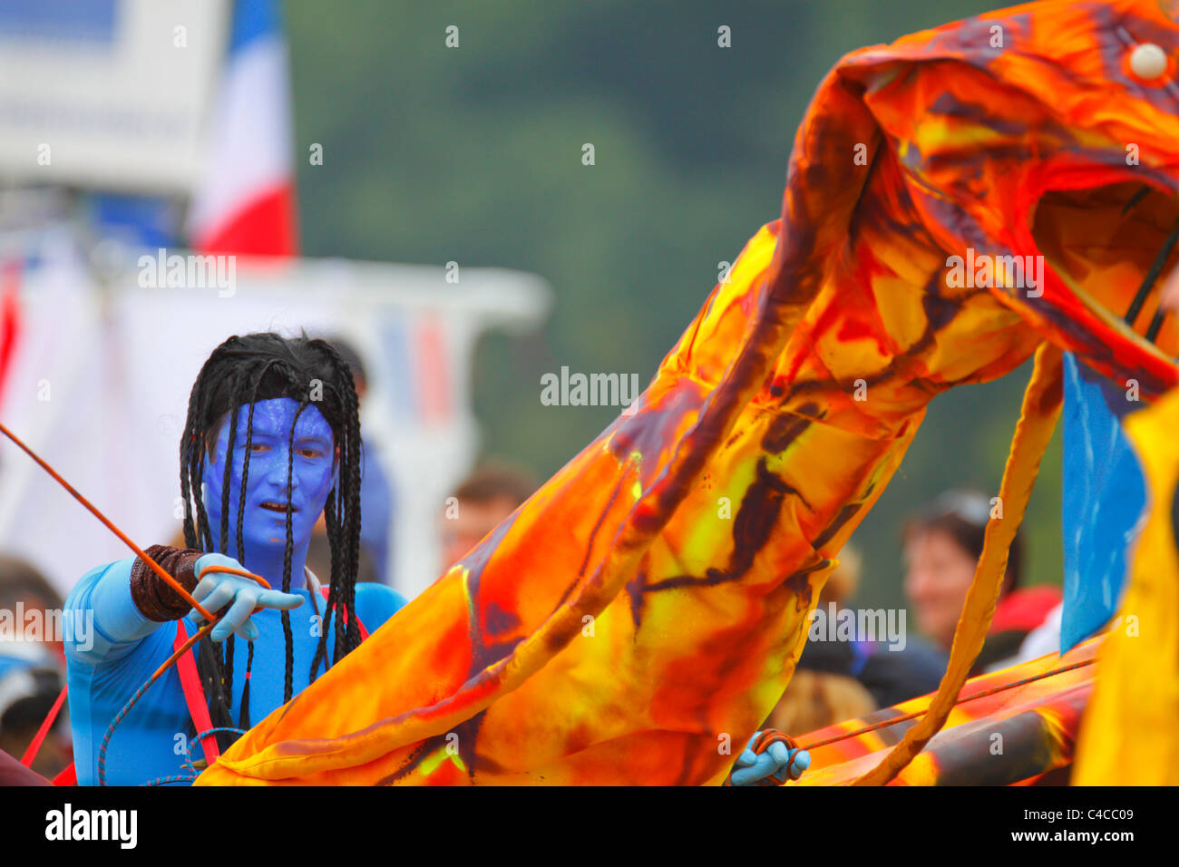 Paraglider's costume contest at Coupe Icare 2010, Saint Hilaire du ...