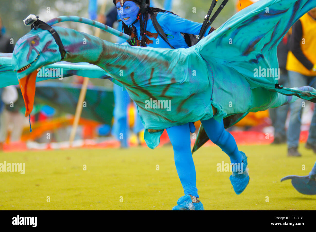 Paraglider's costume contest at Coupe Icare 2010, Saint Hilaire du ...