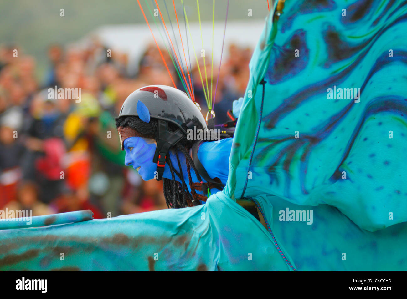 Paraglider's costume contest at Coupe Icare 2010, Saint Hilaire du ...