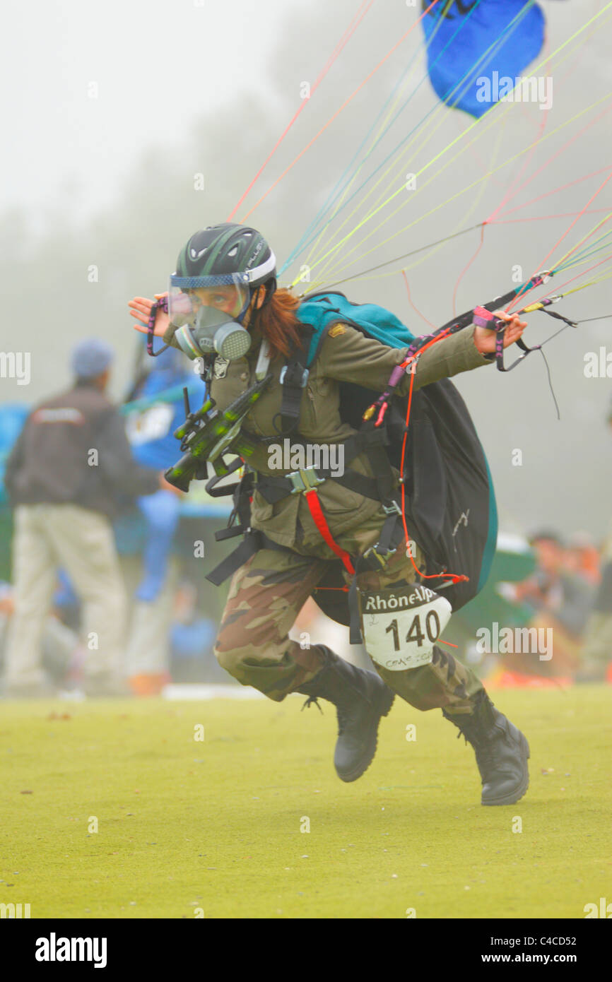 Paraglider's costume contest at Coupe Icare 2010, Saint Hilaire du ...