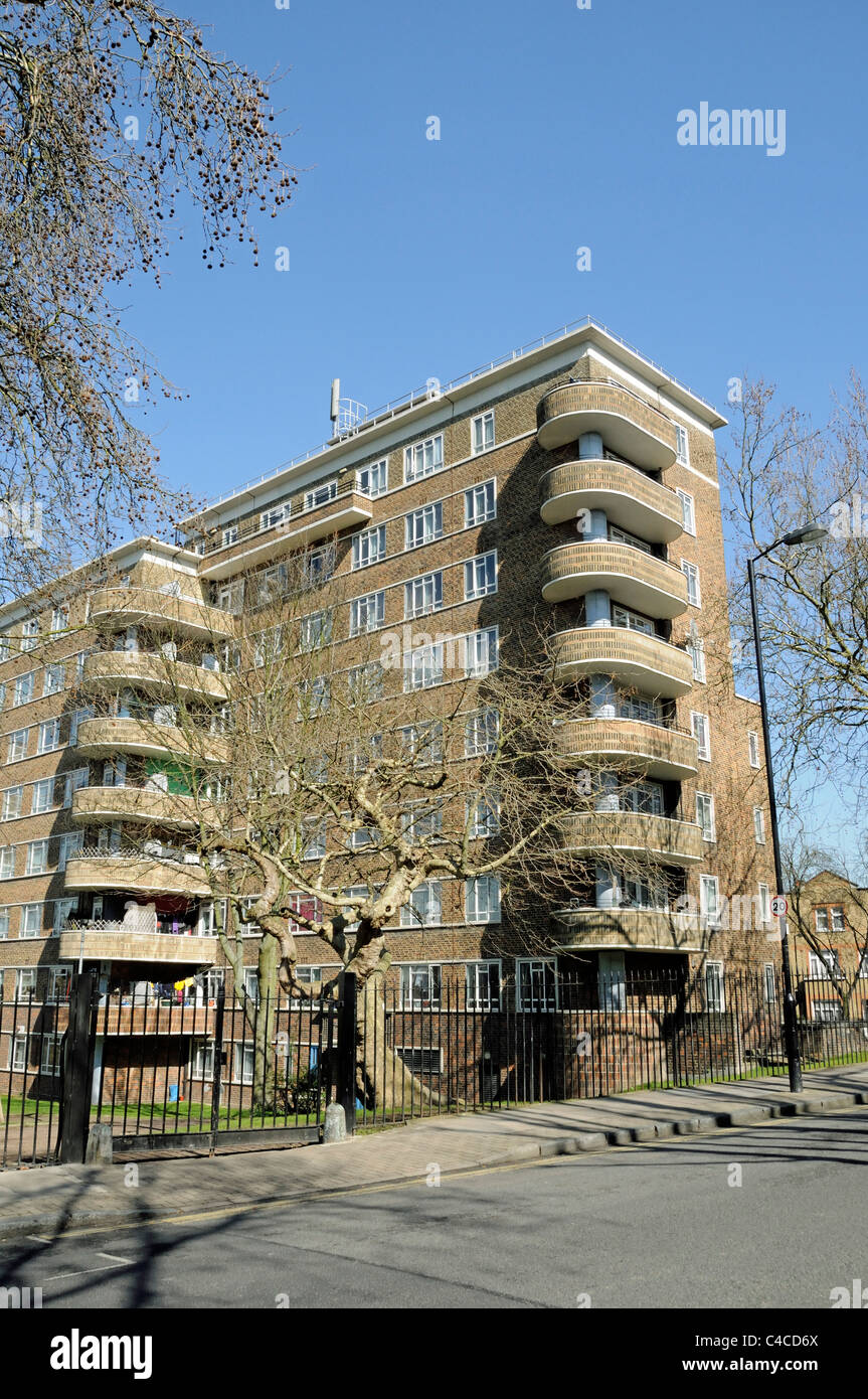 Aubert Court, post war social housing Highbury Islington London England ...
