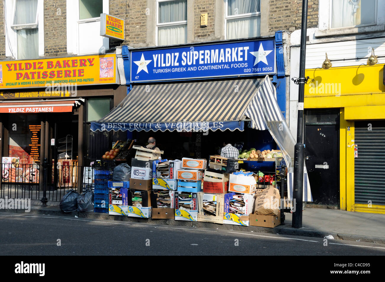 Local Turkish Greek Supermarket , shop with boxes outside Junction Road ...