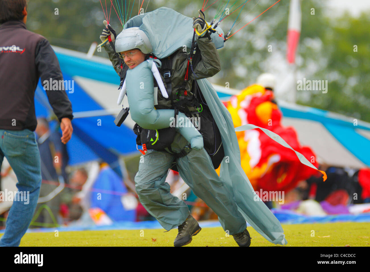 Paraglider's costume contest at Coupe Icare 2010, Saint Hilaire du ...